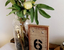 Popular items for burlap table numbers on Etsy