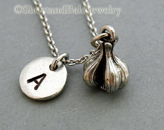 Carrot Charm necklace vegetable charm Silver carrot initial