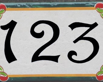 House numbers house number plaque house number by BeachStudio7