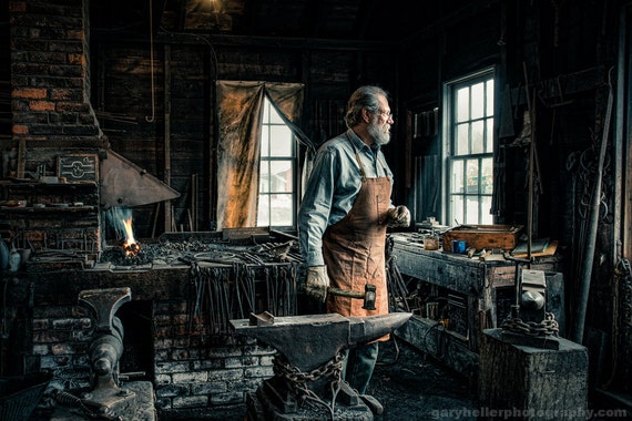The Blacksmith Environmental Portrait 19th by garyhellerphotograph