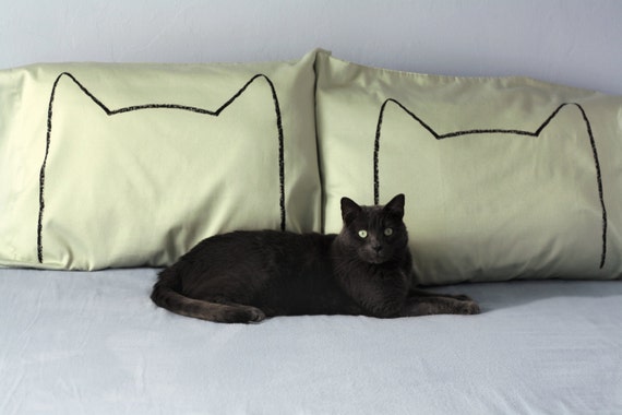Cat Lover T Green Cat Nap Pillow Cases Funny Home King