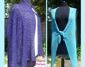 Side To Side Jacket Machine Knit Pattern by LindasCrafts on Etsy