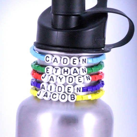 Custom Water Bottle ID Band Personalized Name Tag Bracelet Custom Water Bottle ID Band Personalized Name Tag Bracelet