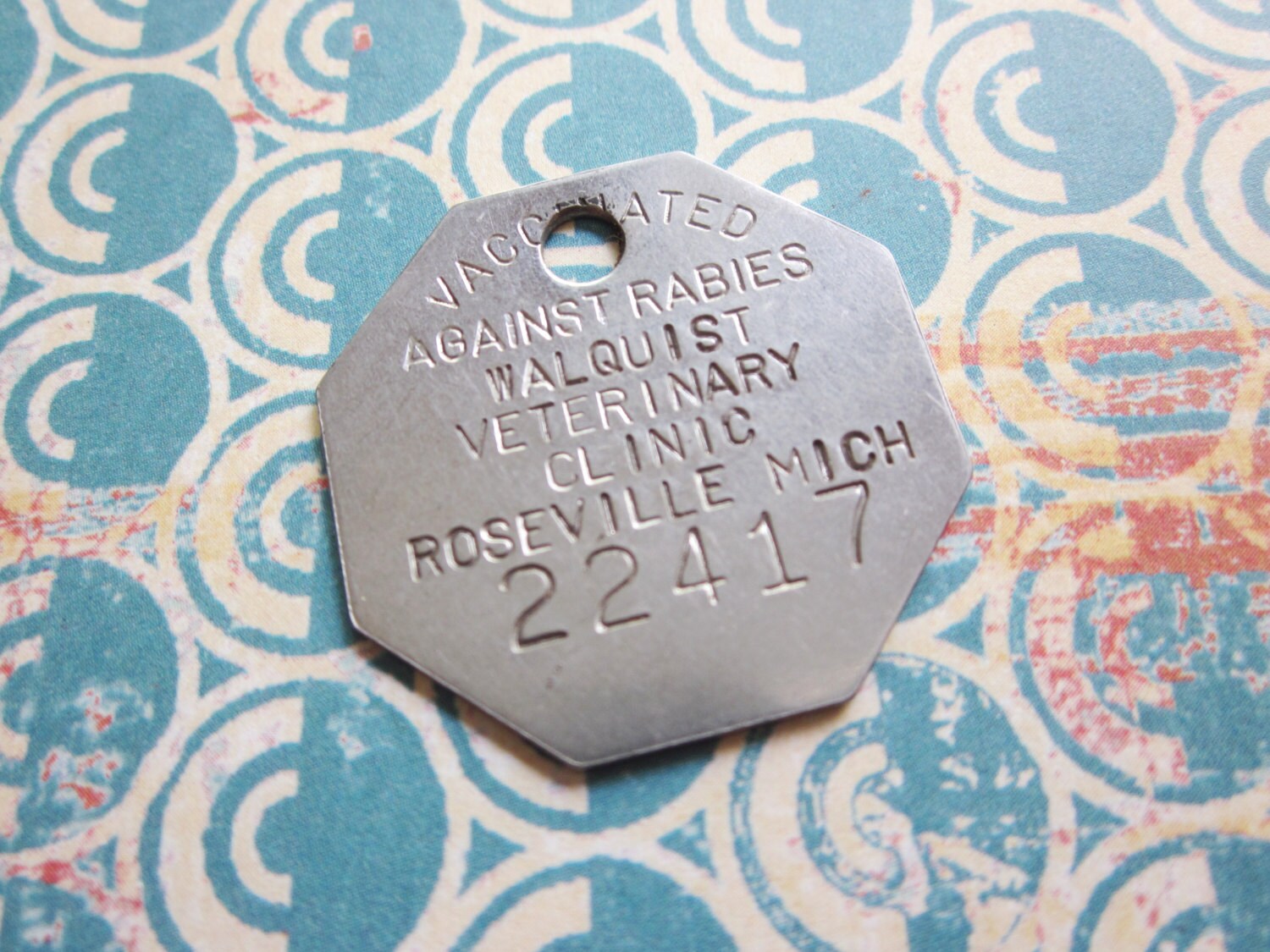 Vintage Dog Tag and Rabies Tag St. Clair Shores / Roseville