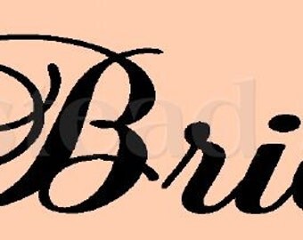 Bride stencil | Etsy