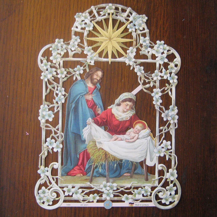 Germany Large Lithograph Die Cut Paper Scrap by 32NorthSupplies