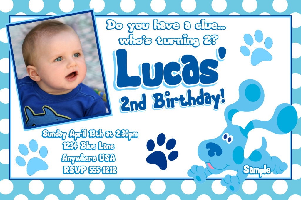 Culturatudela Blues Clues Birthday Invitation Template