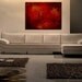 Huge Red Abstract Painting Textured Wall Art Original