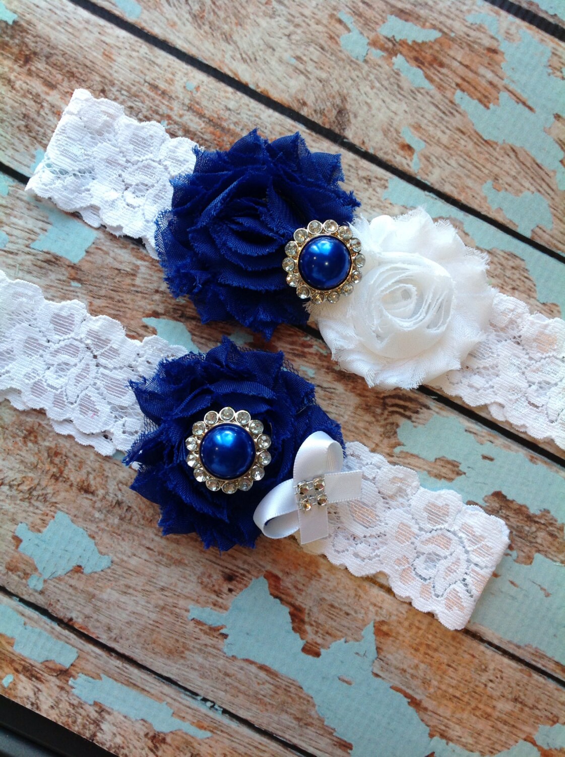 Royal Blue Wedding Garter Set Bridal Garter Lace Garter