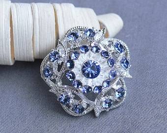 10 Rhinestone Buttons Flat Back Crystal Ivory by yourperfectgifts