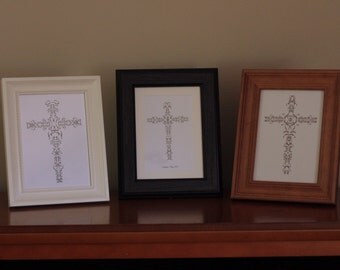 Personalized FAMILY Name Cross print 8x10 FREE by NameCrosses