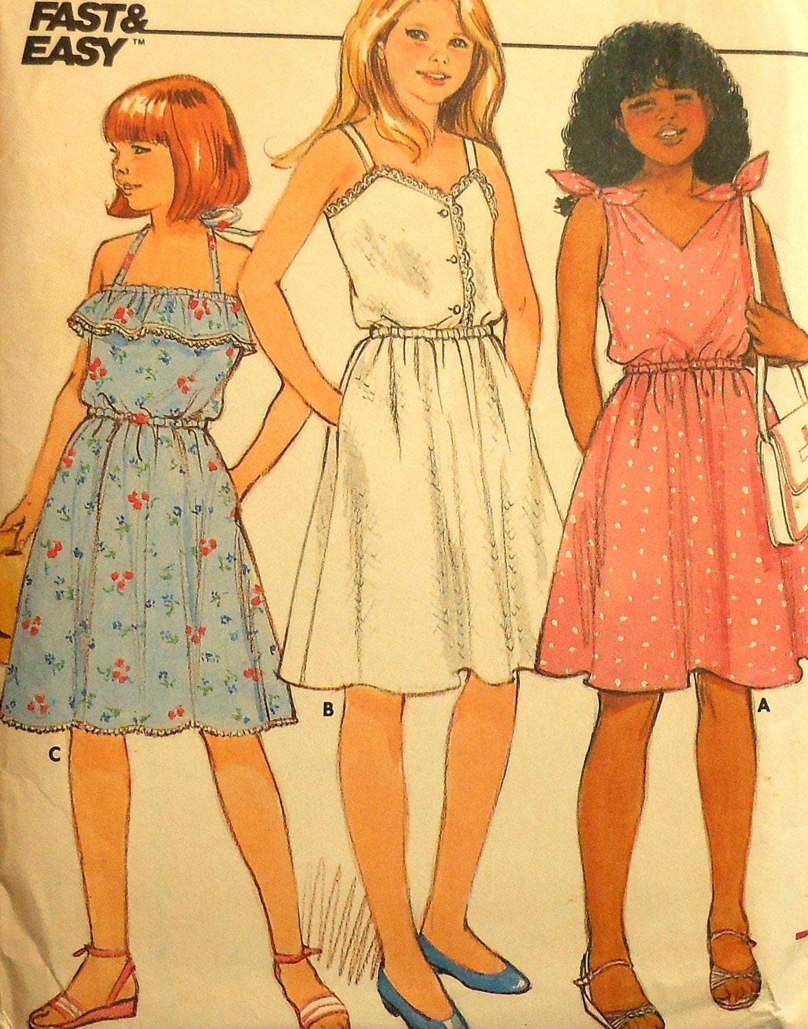 Girls Sundress Sewing Pattern Butterick 6574 Sizes 12-14