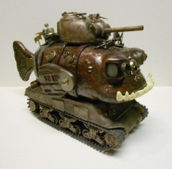 Army Fish Tank Sculpture