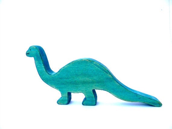 wooden brontosaurus toy dinosaur wood toy waldorf dinosaur