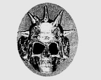 Items similar to Red Spiked Skull on Etsy