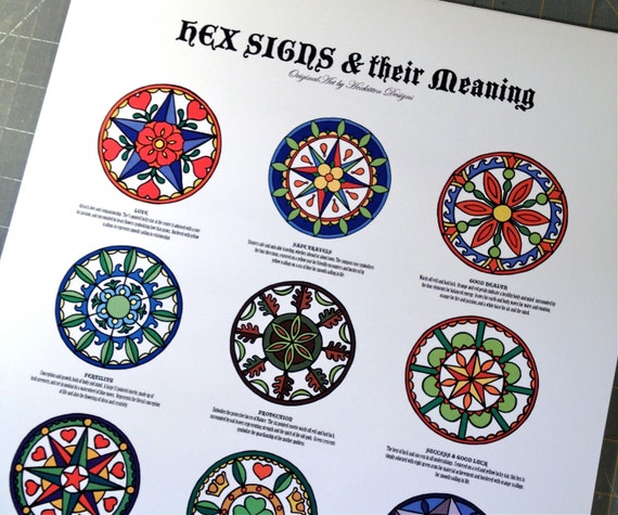 Items similar to Hex Sign Poster - CLEARANCE Out of Print on Etsy