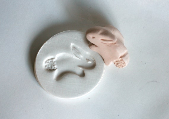 Stamp for Pottery Jumping Bunny Rabbit Tool for Ceramics