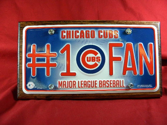 Chicago Cubs Sign on wooden plaque hand finished by MidwestGifts