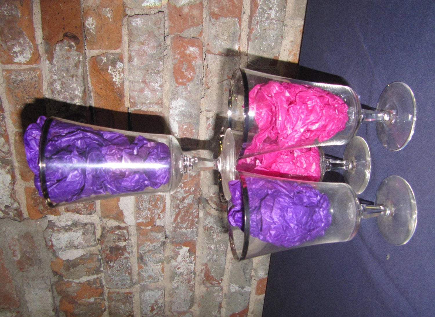 4 Silver Rimmed Water Goblets – Haute Juice