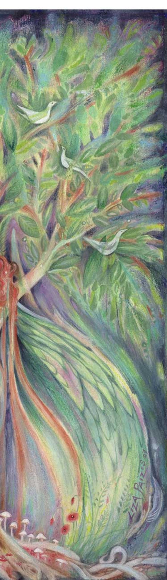 Tree Spirits lovers art print from original painting of lovers