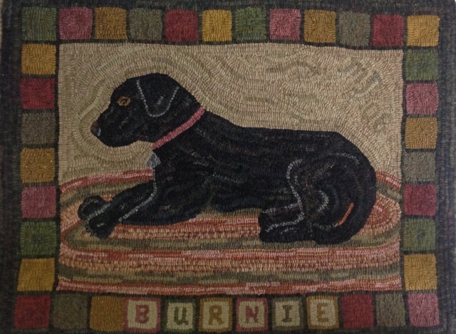 Rug Hooking PATTERN, Burnie the Labrador, 24 x 32, J630, Hooked Dog Rug ...