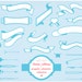 Ribbon Banner set clip art for digital scrapbooking labels