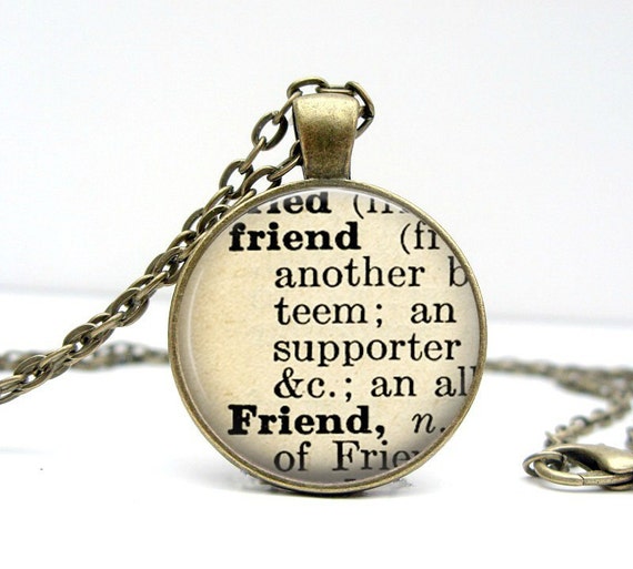 Dictionary Necklace Friend Jewelry Definition Necklace 