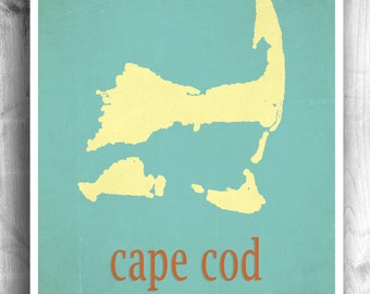 Cape cod map | Etsy