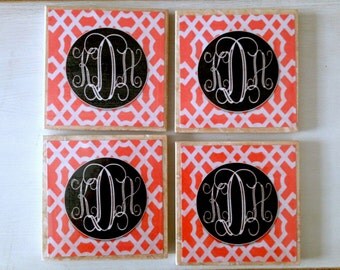 Monogrammed Magnets Design Your Own Set of 2 by TheCoralDoor