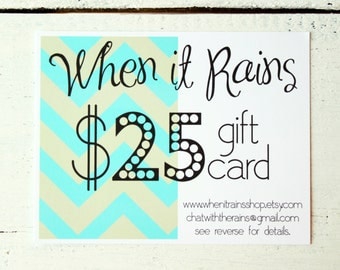 Popular items for 25 dollar gift card on Etsy
