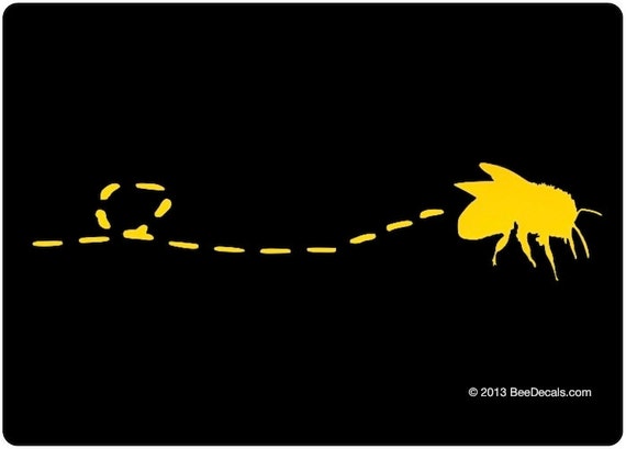 Bee Line Bee Car Window Decal Honey Bee Car by VillageVinyl