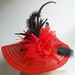 Womens Red Hat Extra wide brim Red with Black Kentucky