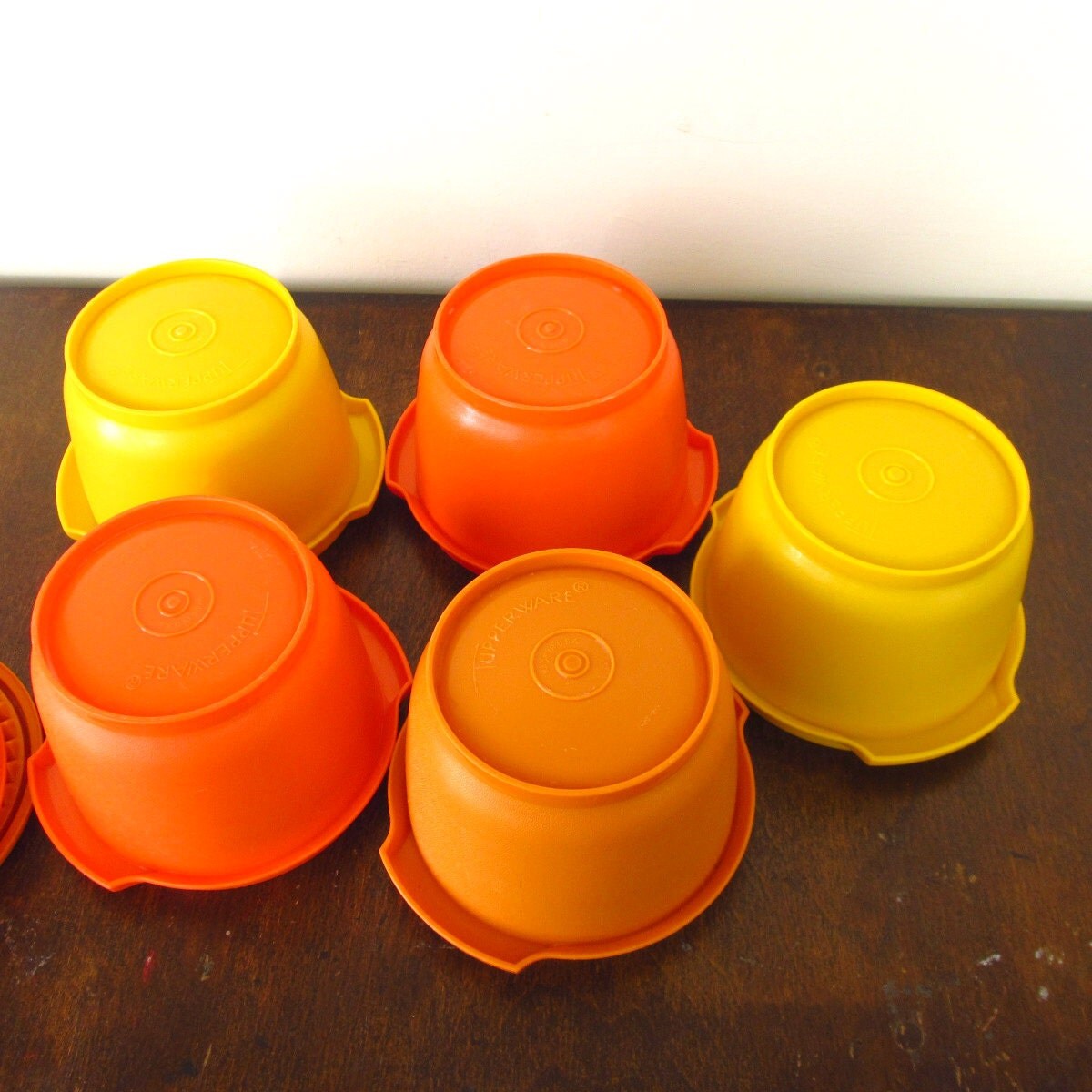 Vintage Tupperware Containers Set of 5 Bowls 1970s Canisters