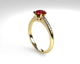 Popular items for red gemstone ring on Etsy