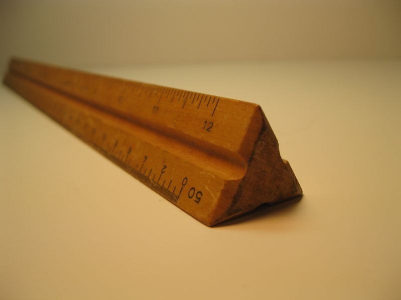 Vintage Drafting Boxwood Drafting ruler Gramercy 530 made in