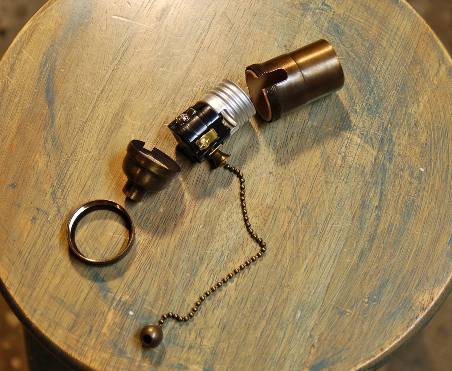 Solid Brass Light Socket Pull-Chain Version 4 Different