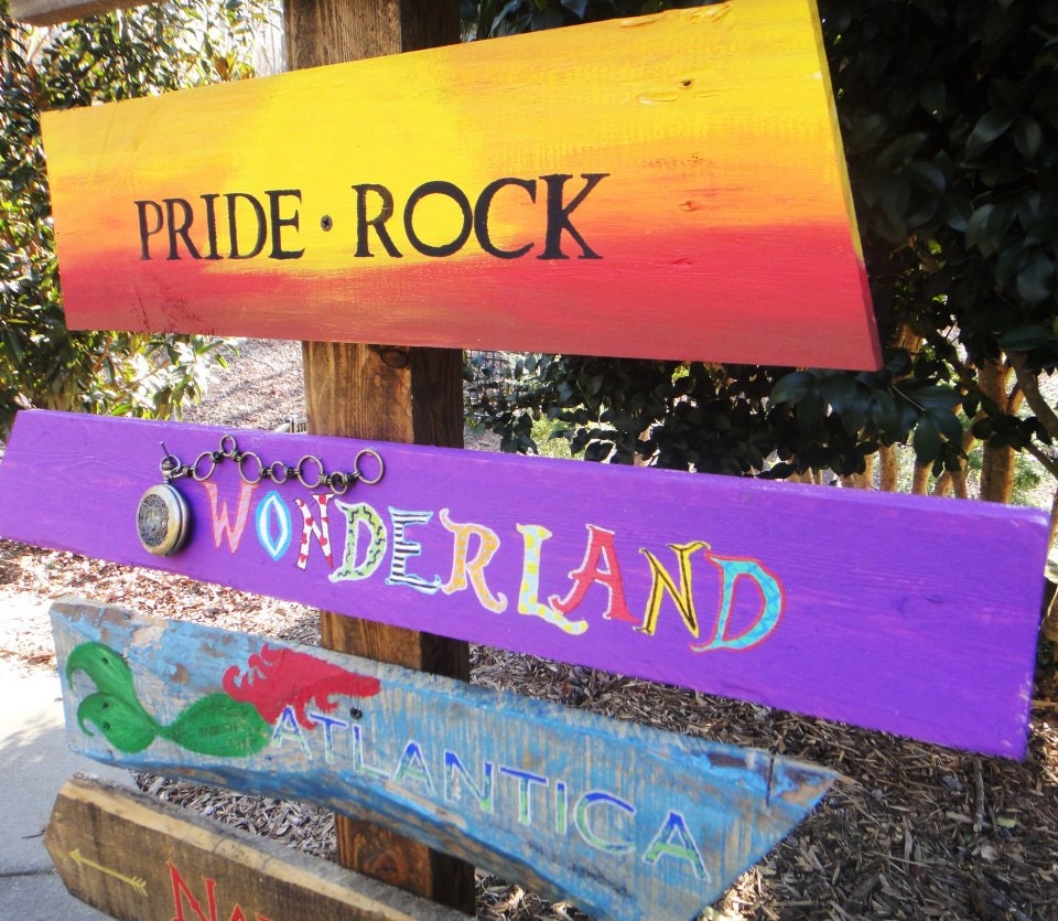 Custom Disney Themed Directional Sign