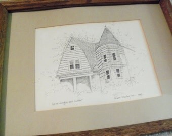 Cape cod drawing | Etsy