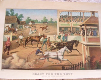 Harness racing art | Etsy