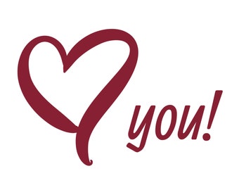 I love you sticker | Etsy