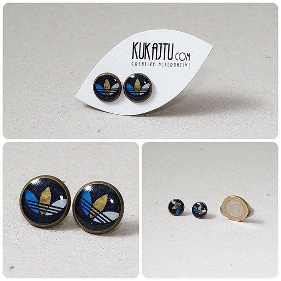 Adidas stud earrings logo jewelry adidas retro adidas