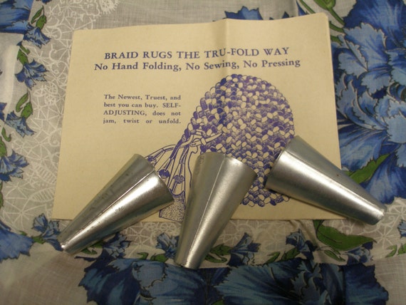 TRU FOLD Rug Braiding Tools with Directions 3 Rug Braiders