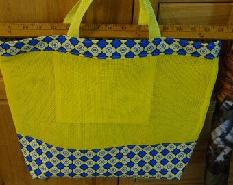 Yellow beach bag | Etsy