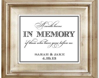 In memoriam sign | Etsy