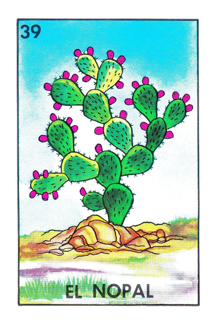 Vintage Loteria El Nopal Print