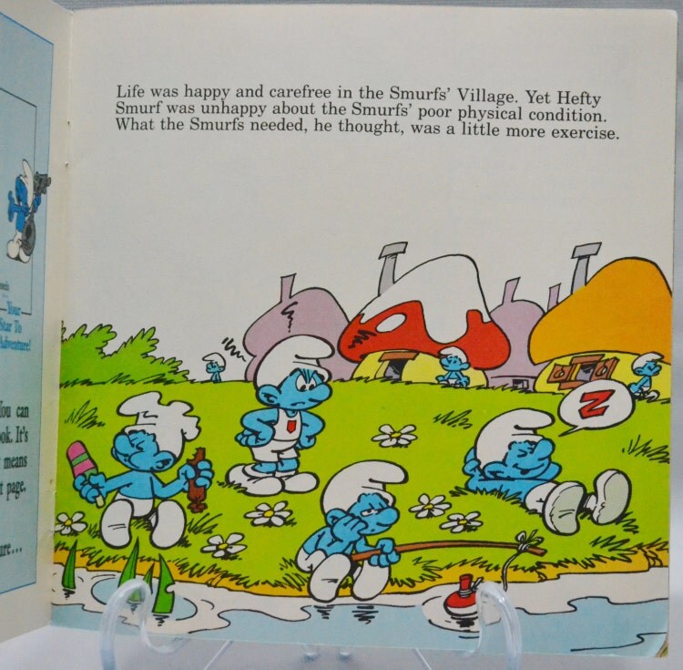 Vintage Smurf Book Record The Smurf by VintageSmurfsandMore
