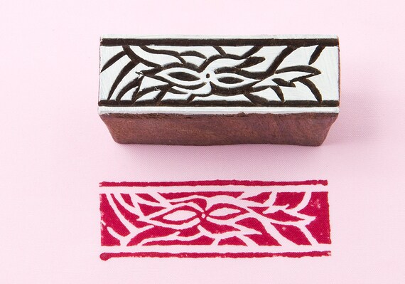 Wooden printing block border