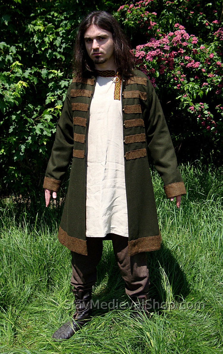 Early Medieval Scandinavian coat Viking coat by SlavMedievalShop