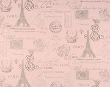 Unique french script fabric related items | Etsy