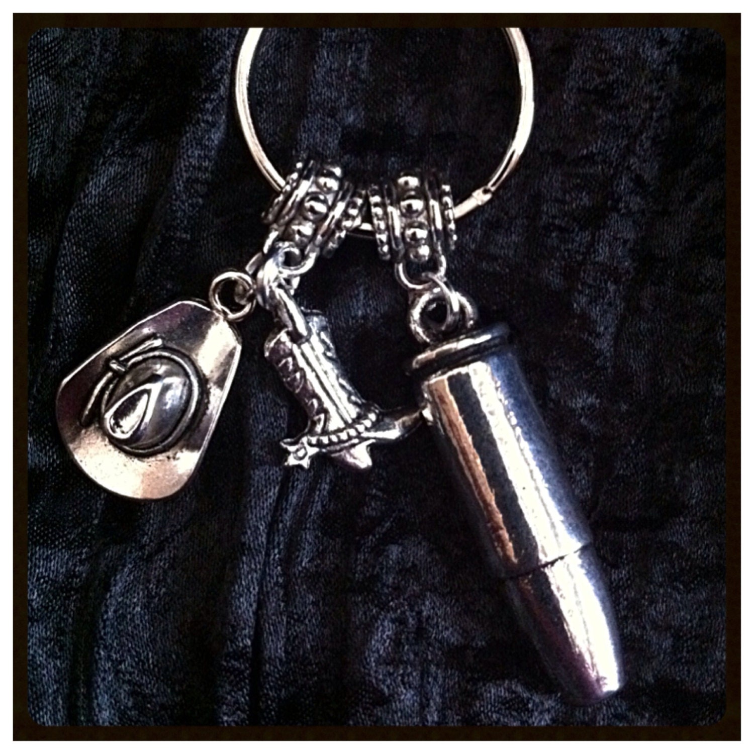 Silver Bullet Keychain Silver Bullet Key Chain by DorysBoutique